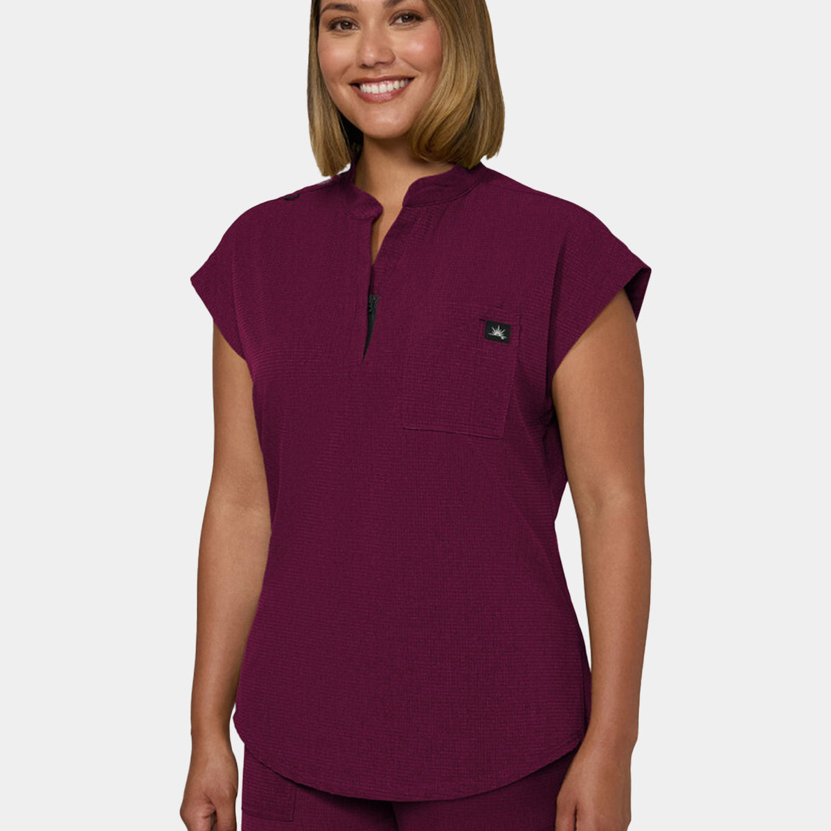 Koi Solis Catrin Scrub Top - Wine – Happythreads