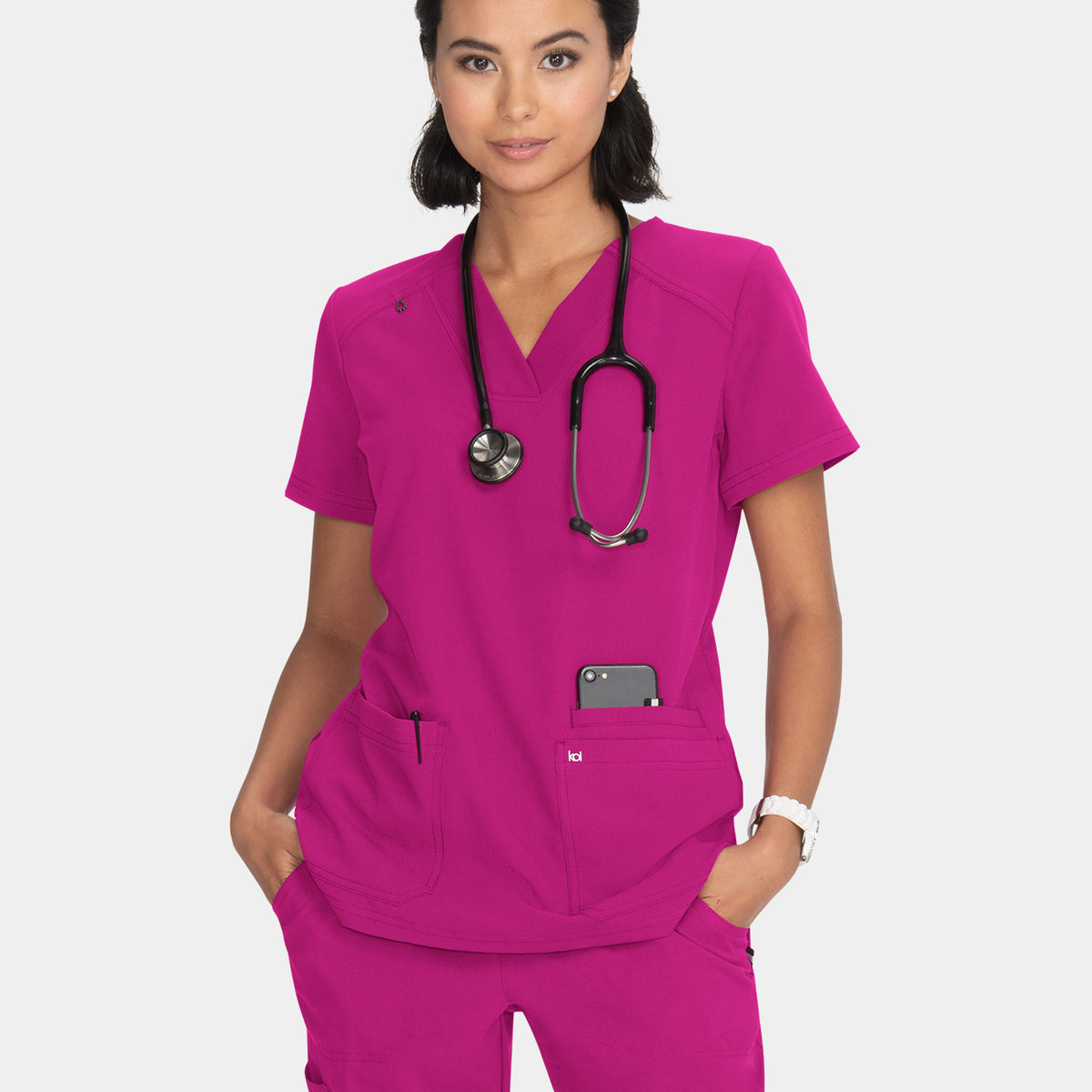 Koi Next Gen Hustle And Heart Women's Scrub Top – Happythreads
